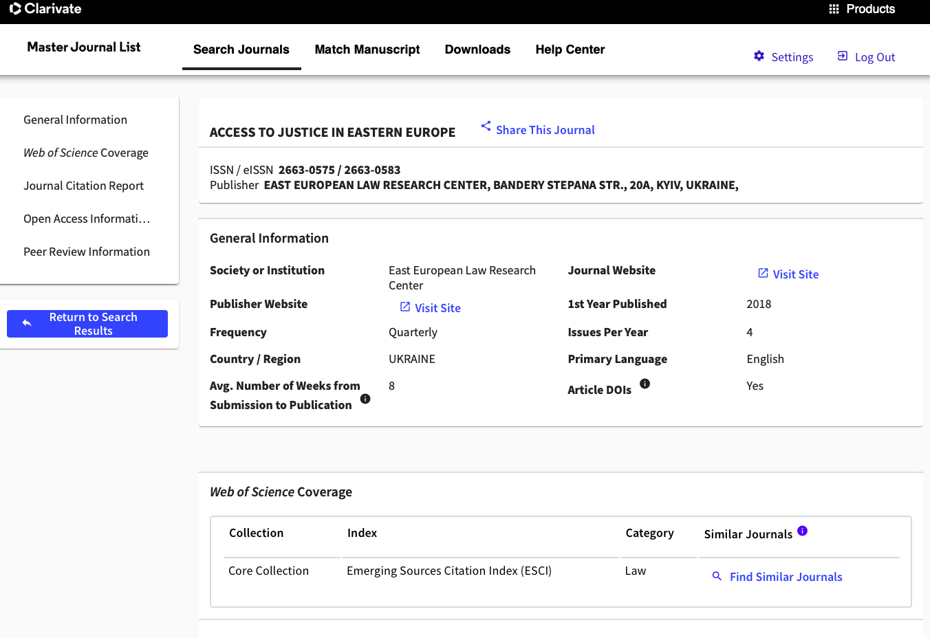 Indexing and metrics